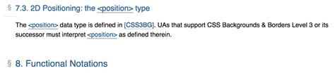 Css Values Definition Of 2d Positioning The Type · Issue 2193 · W3ccsswg Drafts · Github