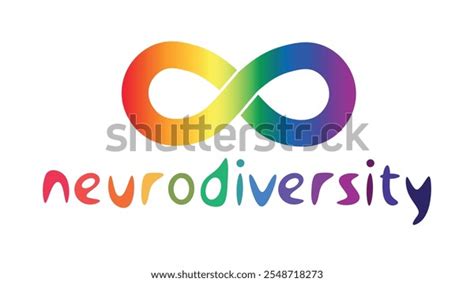 Neurodiversity Awareness Acceptance Concept Vector Rainbow Stock Vector