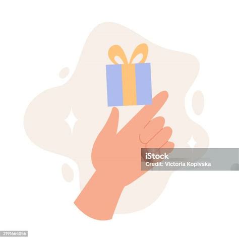 선물 상자를 들고 있는 손 놀라움을 주는 것 받는 것 깜짝 놀랄 만한 개념 평면 벡터 그림입니다 감사에 대한 스톡 벡터 아트 및 기타 이미지 Istock