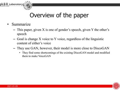 Voice Impersonation Using Generative Adversarial Networks Review Ppt