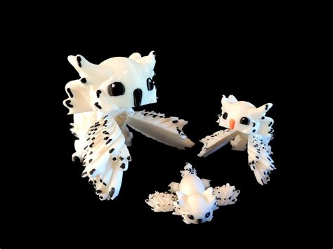Stl File Snowie The Snow Owl Commercial Version 🌨️ 3mf・3d Printable
