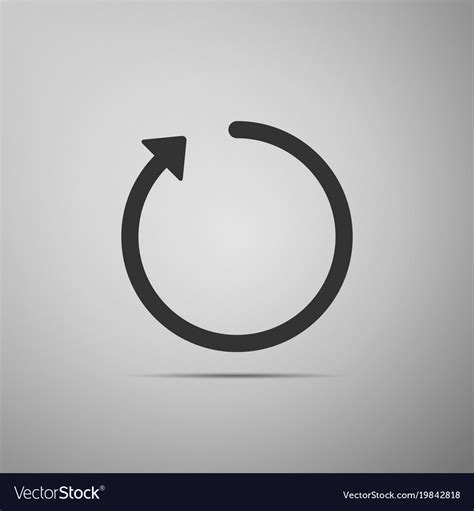 Refresh Icon Isolated On Grey Background Vector Image