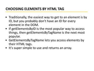 Dom In Javascript PPTX