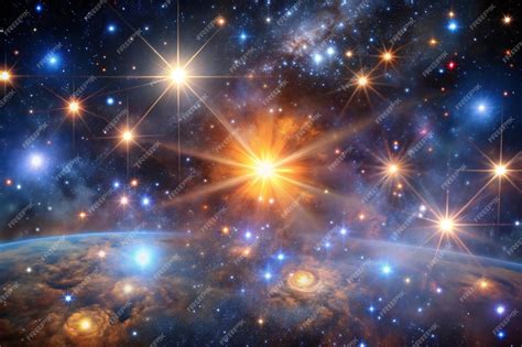 Glacias Y Nebulosas En El Espacio Profundo Cúmulo De Estrellas Los