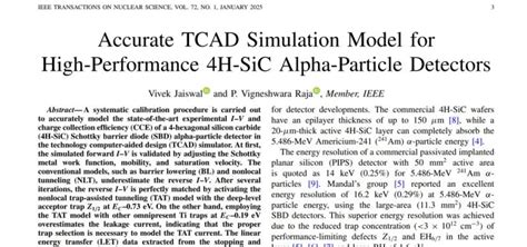 Mr Vivek Jaiswal Developed “accurate Tcad Simulation Model For High Performance 4h Sic Alpha
