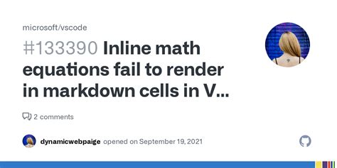 Inline Math Equations Fail To Render In Markdown Cells In Vs Code Notebooks · Issue 133390