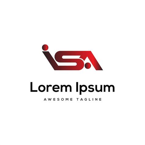 Diseño De Las Letras Del Logotipo De Isa Vector Premium