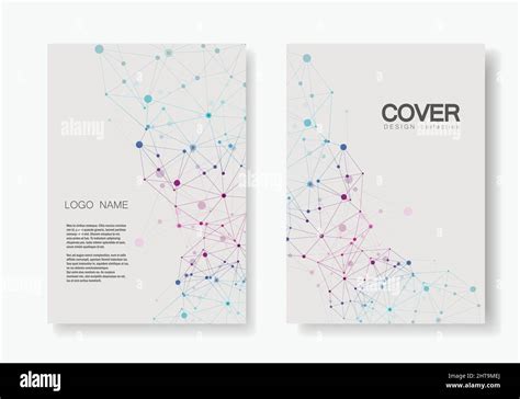 Abstract Polygonal Geometric Shape With Molecule Structure Style Connect Lines And Dots Cover