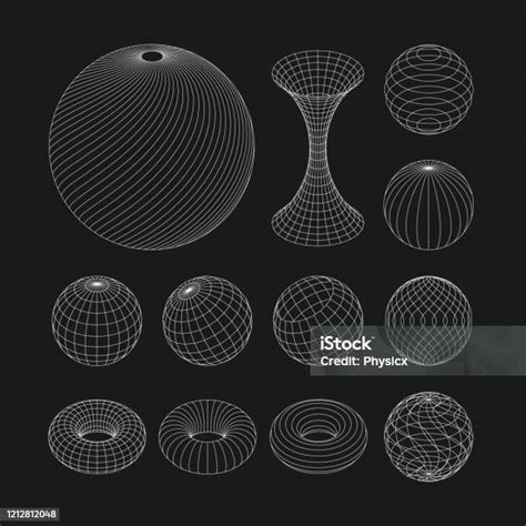 나선형 원형 회전 선 와이어프레임 구 오브젝트입니다 네트워크 라인 Hud 설계 구체 구에 대한 스톡 벡터 아트 및 기타 이미지 Istock