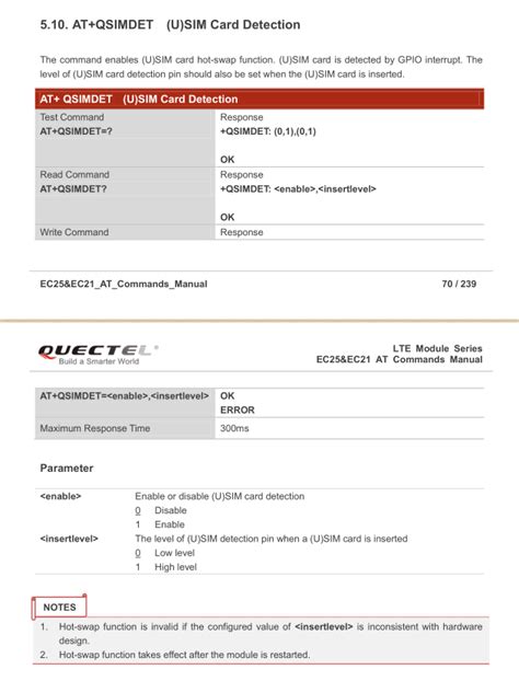 Connection Issue And SIM Card Detection For EG G LTE Standard