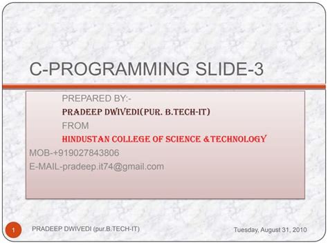 C Programming Slide C03 Pptx Programming Languages Computing
