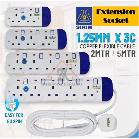 [sirim Approved] Extension Trailing Wire Extension Plug Socket Neon Light Soket Extension Wayar