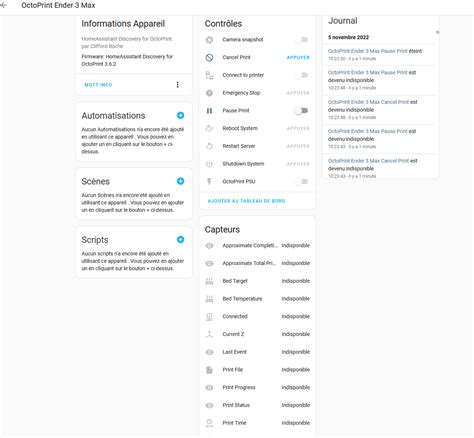 Probleme Plugin Mqtt Octoprint Entraide Home Assistant Home