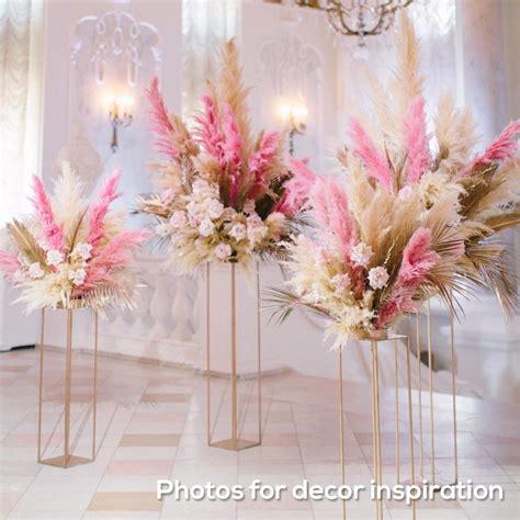 Faux Pampas Grass 6 Stems 48 Long Soft Pink