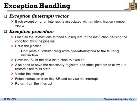 Computer System Architecture Interrupt And Precise Exception Ppt