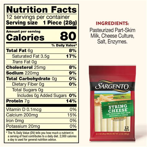 Sargento® Natural Mozzarella String Cheese Sticks 12 Count Sargento® Foods Incorporated