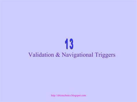 Oracle Forms Validation Triggers Ppt