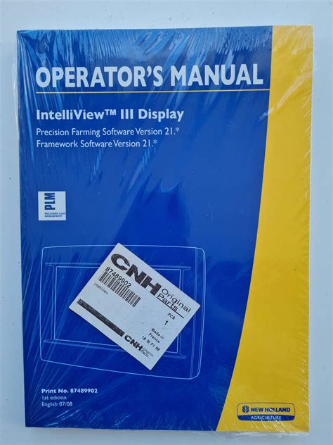 New Holland Intelliview Plus Iii Display Operators Manual Sps Parts
