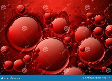 Red Bubbles Background Color Bubbles Bubble Background Generative Ai Stock Illustration