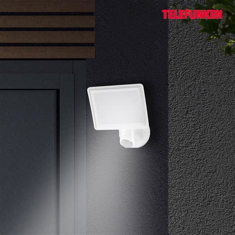 Lagos Led Outdoor Wall Light With Sensor White Lights Co Uk