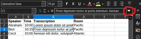 Show Line Breaks Automatically For Long Texts In Libreoffice Calc Super User