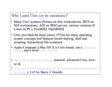Unix System Fundamentals Of Information Technology Cis 3003 Docsity