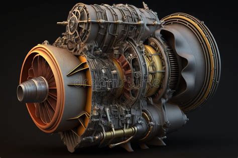 Space Rocket Engine In Full Test Throttle Generative Ai Stock