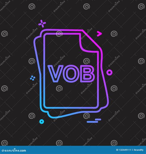 VOB File Type Icon Design Vector Stock Vector Illustration Of Icon Paper