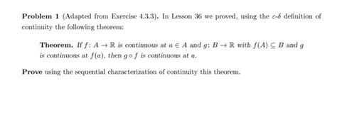 Solved Problem 1 Adapted From Exercise 433 In Lesson 36