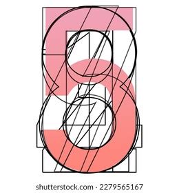 Illustration Overlapping Number Symbol Shapes Stock Illustration 2279565167 Shutterstock