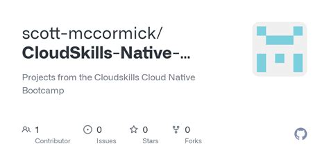 Github Scott Mccormickcloudskills Native Bootcamp Projects From The Cloudskills Cloud Native