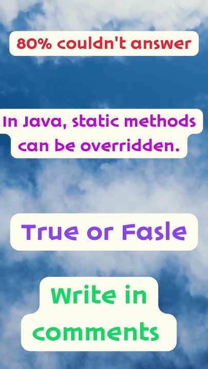 Java Tricky Question 4 Exam Tip Youtubeshorts Codingshorts Exam Java Javabasics Youtube