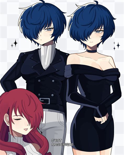 Yuuki Makoto And Kirijou Mitsuru Persona And 1 More Drawn By Bobamiruku Danbooru