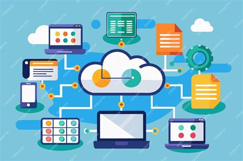 Multiple Devices Connect To The Cloud For Data Synchronization
