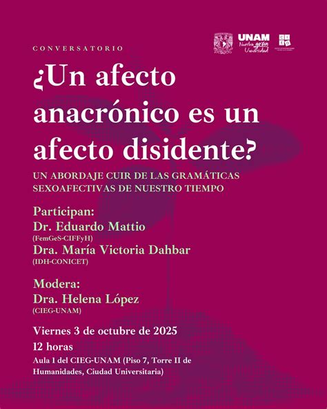 Conversatorio «¿un Afecto Anacrónico Es Un Afecto Disidente Un