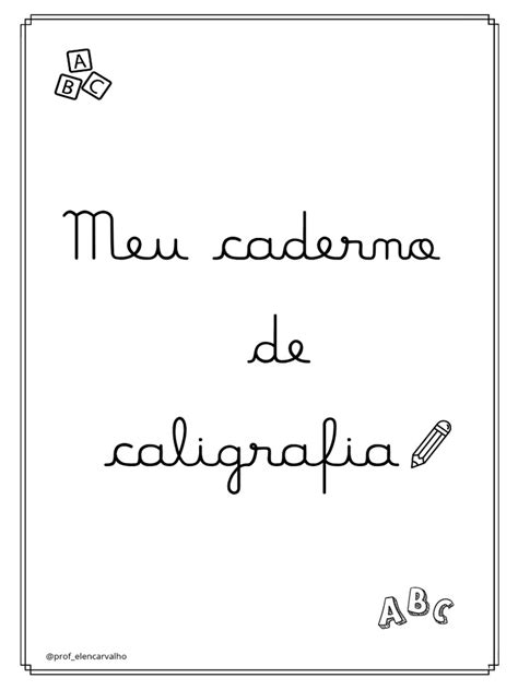 Caderno De Caligrafia Download Grátis Pdf Direito Comum