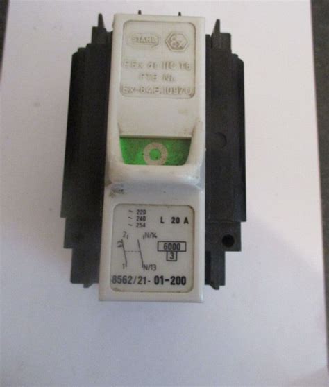 Stahl 856221 01 200 20 Amp Double Pole Redisual Current Circuit Breaker