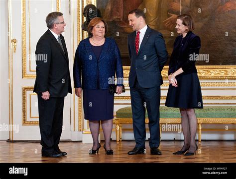 3 06 2014 Warsaw Poland Pictured Radoslaw Sikorski With His Wife