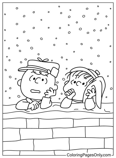 Merry Christmas With Charlie Brown Free Printable Coloring Pages