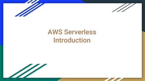 Aws Serverless Introduction Pptx Cloud Computing Internet