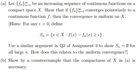 solved a let {fn}n 1∞ be an increasing sequence of