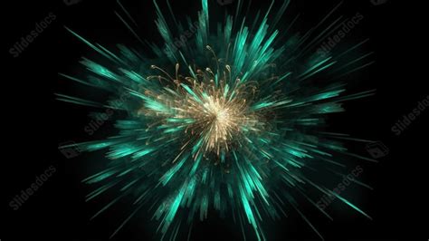 Green Blue Abstract Ray Explosion Rendered In 3d Powerpoint Background For Free Download