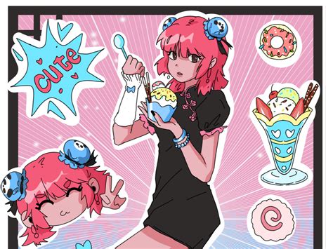 夏日绵绵冰贴纸z179097355 站酷zcool