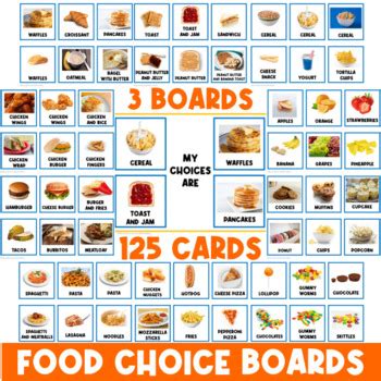 Real Pictures 125 Food Pecs 3 Food Choice Boards Food Visuals