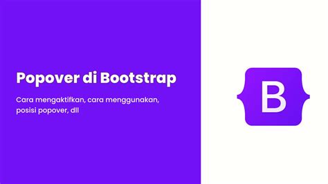 Belajar Bootstrap 52 Popover Di Bootstrap — Minarsih Tech