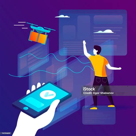 Vetores De Ilustração Do Conceito Do Vetorserviço De Correio Do Zangão E Mais Imagens De Adulto