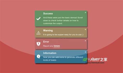 可自由配置的jQuery消息提示框插件 jQuery之家 自由分享jQueryhtml5css3的插件库