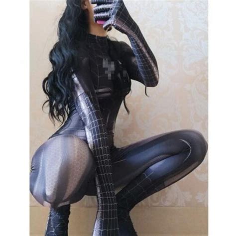 Spiderman Cosplay Jumpsuit Costume Women Zentai Bodysuit Comicon Sexy