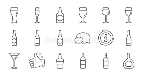 Linear Wine Set Bottle Glass Stock Illustrations 11722 Linear Wine Set Bottle Glass Stock