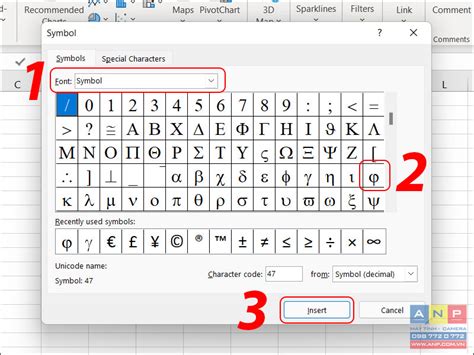 Cách Viết Ký Hiệu Phi φ ø Ø Φ Trong Excel Bằng Phím Tắt Anp Máy Tính Vũng Tàu Linh